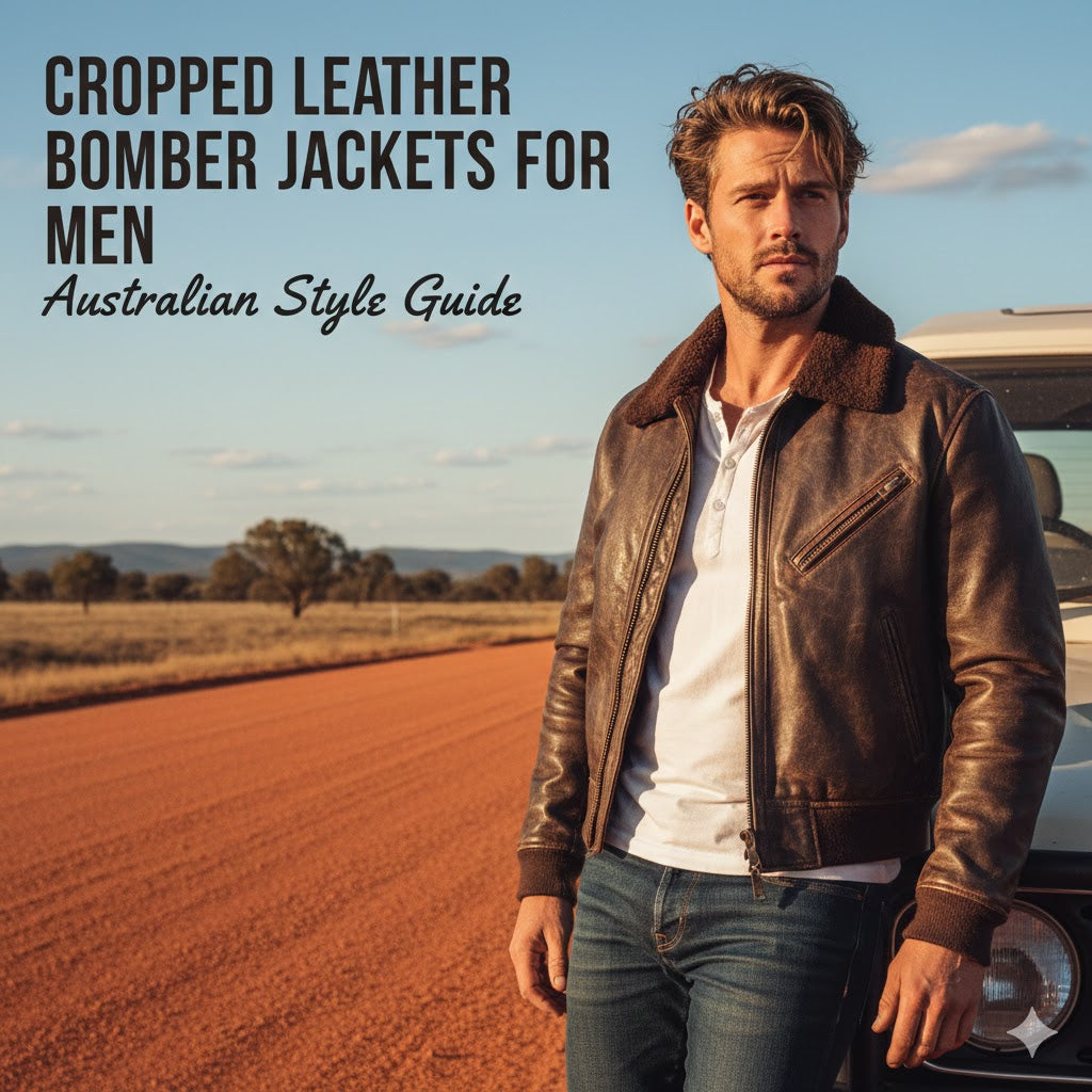 Cropped Leather Bomber Jackets for Men: Australian Style Guide
