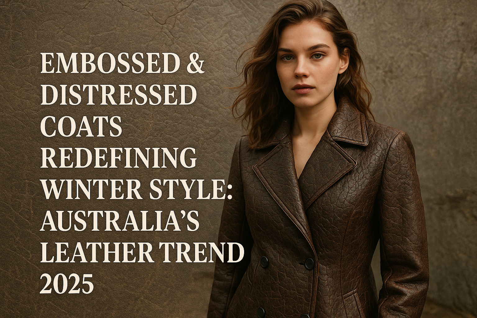 Embossed & Distressed Coats Redefining Winter Style: Australia’s Leath