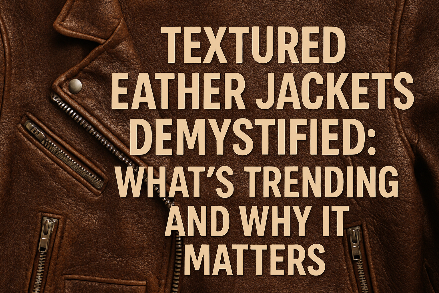 Textured Leather Jackets Demystified: What’s Trending and Why It Matte